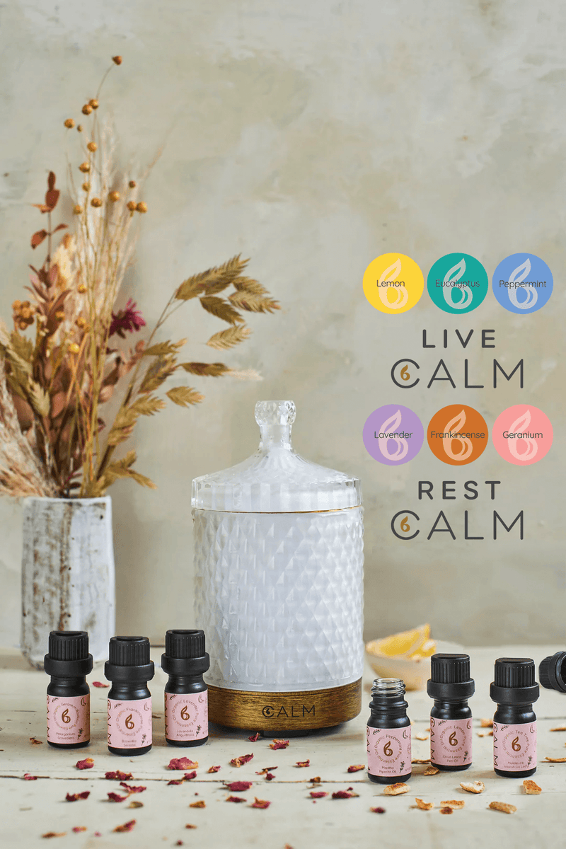 Aroma Diffuser with Live and Rest Calm Oil Sets - Energy, Sleep ...